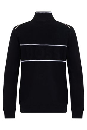 HUGO BOSS Cotton-Blend High-Collar Sweatshirt - Black