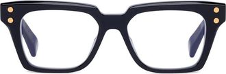 Balmain lunettes de vue carrées à détails de clous - Noir