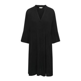 Kaffe KAmarianah Amber Dress - - Dresses - Damen - Schwarzk - XS