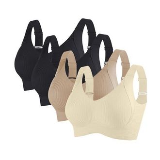 Generic Anneau fin sans dentelle, sous-v&ecirc;tements confortables et respirants, grande boucle, soutien-gorge f&eacute;minin, gilet profond, bralette, soutien-gorge sans