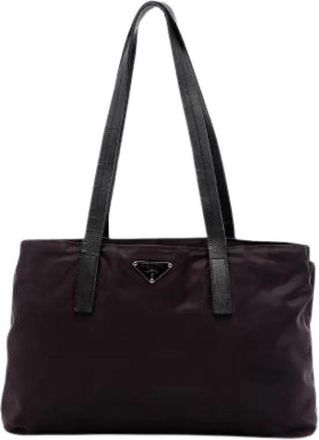 Prada Pre-owned Nylon Tote Bag - - Pre-owned - Damen - Lila - ONE SIZE