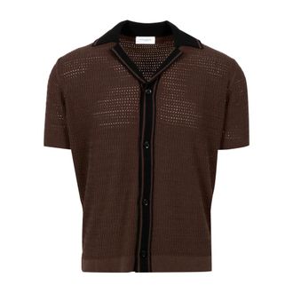 Paolo Pecora Seidenstrick-Polohemd - - Knitwear - Herren - Braun - XL