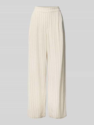 Jake*s Casual Wide Leg Stoffhose aus Viskose-Mix mit Leinen-Anteil