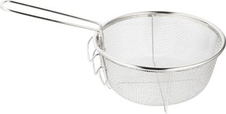 Yarnow Frittierkorb Pommeskorb Chip Korb Runden Metalldraht Korb Frittier Sieb Seiher Friteusenkorb Edelstahl Servierkorb Pommeskorb für Hähnchenflügel Garne