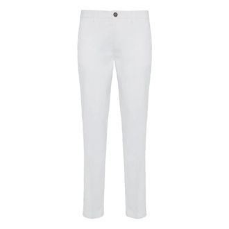 Boggi Milano Homme, Pantalons, Blanc, Taille: W34 Pantalon en coton stretch