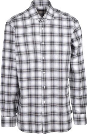 Barba Chemise en flanelle - Homme - Chemises - Gris - Taille: 3XL