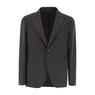 Tagliatore Einreihiger Blazer aus Wollmischung - - Jackets - Herren - Grau - 2XL