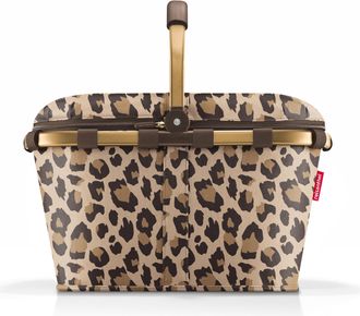 Reisenthel carrybag iso Frame Leo Macchiato - Stabiler Einkaufskorb mit K&uuml;hlfunktion - Elegantes und wasserabweisendes Design mit verschlie&szlig;barem Deckel