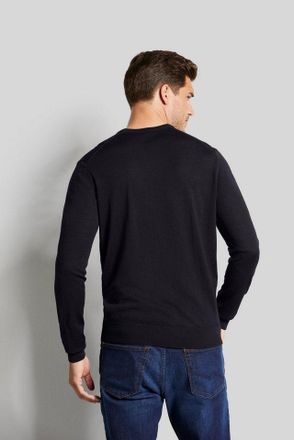 Bugatti Rundhalspullover aus feiner Merinowolle
