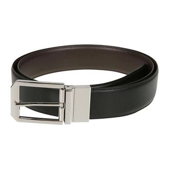 Ermenegildo Zegna Homme, Accessoires, Noir, Taille: 110 CM Reversible Leather Belt