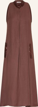 Antonelli Antonelli Firenze Kleid Mit Pailletten braun