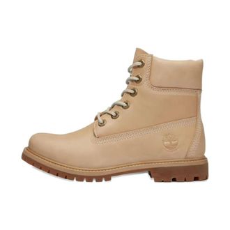 Timberland Botte Premium &agrave; Lacets 6 Pouces - Femme - Chaussures - Beige - Taille: 35 1/2 EU