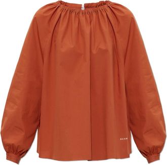 Marni Femme, Blouses et Chemises, Brun, Taille: 40 FR Top ample en coton