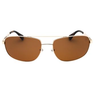 Timberland Sonnenbrille Mit Braunen Polarisierten Gl&auml;sern Und Goldener Optik