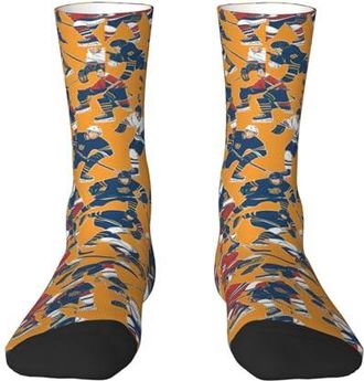 Generic Confortables Chaussettes Courtes Impression De Hockey Socquettes De Sport Durable Chaussettes Sport Pour Training Randonnée Femme 40Cm