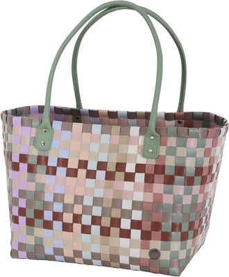 Handed By Mingle Shopper Fat Strap Multi Mix sage Green Size S with PU Handles