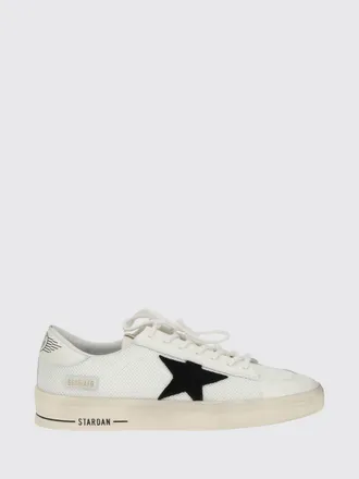 Golden Goose Baskets Stardan en cuir et mesh avec effet us&eacute; et bout rond