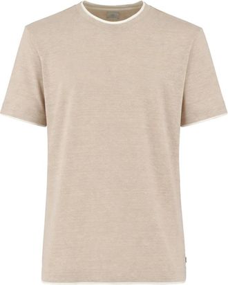 Eleventy Homme, Tops, Beige, Taille: XL T-shirt &agrave; manches courtes