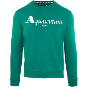 Aquascutum Bold London Logo Gr&uuml;nes Sweatshirt
