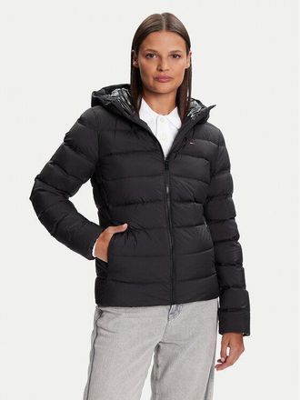Tommy Jeans Daunenjacke DW0DW21617 Schwarz Slim Fit