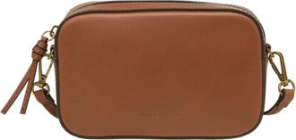 Marc O'Polo Leder Umh&auml;ngetasche Liana Crossbody Bag Dark Cognac braun