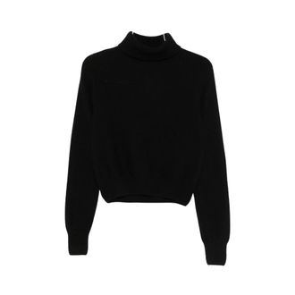 BASERANGE Rippstrick-Rollkragenpullover - - Knitwear - Damen - Schwarzk - XS