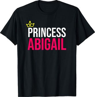 BDAZ Prinzessin Abigail Rosa Wei&szlig; Design Geburtstag Krone Tiara T-Shirt