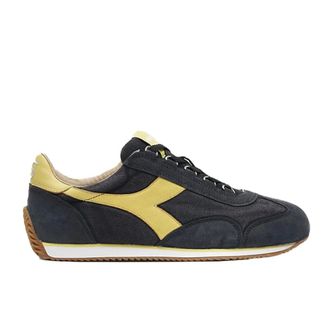 Diadora Canvas/Pelle Stone Wash Sneakers Equipe - - Shoes - Herren - Schwarzk - 40 1/2 EU