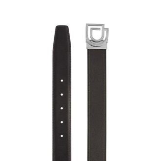S.T. Dupont Ceinture D logo r&eacute;versible en cuir lisse et cuir grain&eacute;