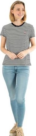 Levi's Femme Perfect Tee, Raita Stripe Caviar, XXS