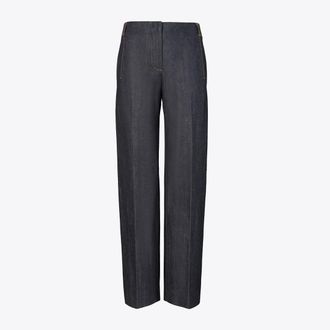 Tory Burch Damen Jeans aus Denim mit Webkante in Blau
