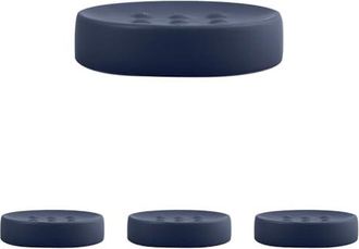 Spirella Seifenschale Steinoptik dekorative Badausstattung Seifenablage Tube Ma&szlig;e: 11 x 11 x 3 cm-Blau matt, Blue (Packung mit 4)