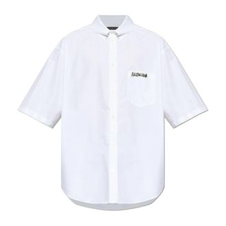 Balenciaga Kurz&auml;rmeliges Hemd - - Shirts - Herren - Wei&szlig; - S