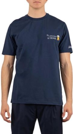 Saint Barth Homme, Tops, Bleu, Taille: XL T-Shirt