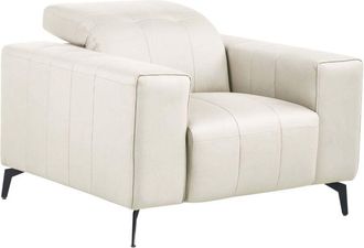Beliani Sessel OMMEL Kunstleder Hellbeige