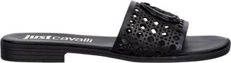 Just Cavalli Femme, Chaussures, Noir, Taille: 38 EU Tongs en cuir