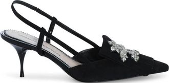 Ermanno Scervino Femme, Chaussures, Noir, Taille: 36 EU Slingback Sandal