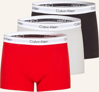 Calvin Klein 3er-Pack Boxershorts Icon Cotton Stretch rot