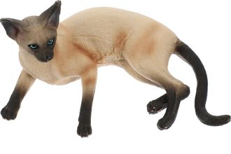 BESPORTBLE Kunststoff Siamkatze Figur Kleines Katzenmodell Dekorative Miniaturkatze Lebensecht Wohnzimmer Deko Geschenkidee