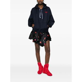 Charles Jeffrey Loverboy Logo-Embroidered Hooded Hoodie - Navy