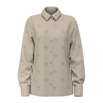 Guess 4G Logo Shirt - - Blouses & Shirts - Damen - Beige - L