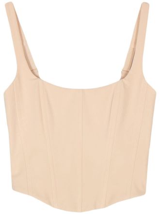 Patrizia Pepe corset crop à détails de clous - Tons neutres