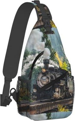 Generic Sacoche Tactique Train &agrave; vapeur R&eacute;glable Sac De Poitrine Durable Sac &agrave; Dos De Voyage pour Cyclisme Randonn&eacute;e Camping