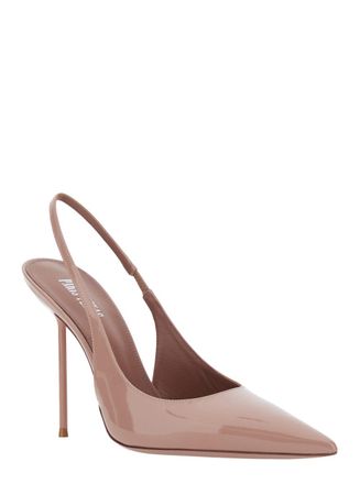 PARIS TEXAS Womens Slingback Lidia Pink Leather Calf Shoe