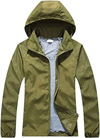 ORANDESIGNE Manteau Imperméable avec Capuche Cape Pluie Coupe Vent Veste Femme Poncho Zippé Raincoat pour Voyage Camping Randonnée Vacance Unisexe à Double Côtés 