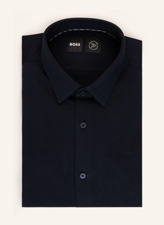 HUGO BOSS Jerseyhemd Hank Slim Fit blau