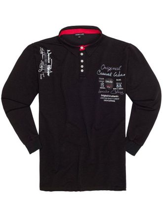 Lavecchia Sweatshirt Lavecchia Herren Sweatshirt LV-2025 (Schwarz, 5XL) Polo Langarmshirt