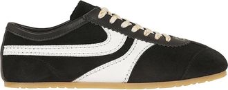 Dries Van Noten Femme, Chaussures, Noir, Taille: 39 EU Baskets en daim et cuir