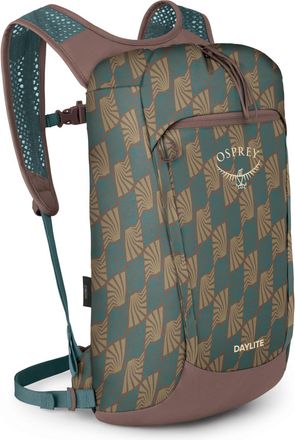 Osprey Daylite Cinch Rucksack, Kazuma Print/Magma Brown