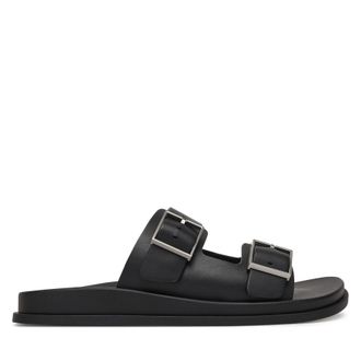 Calvin Klein Pantoletten Calvin Klein City Sandal Buckle Lth HW0HW02885 Schwarz